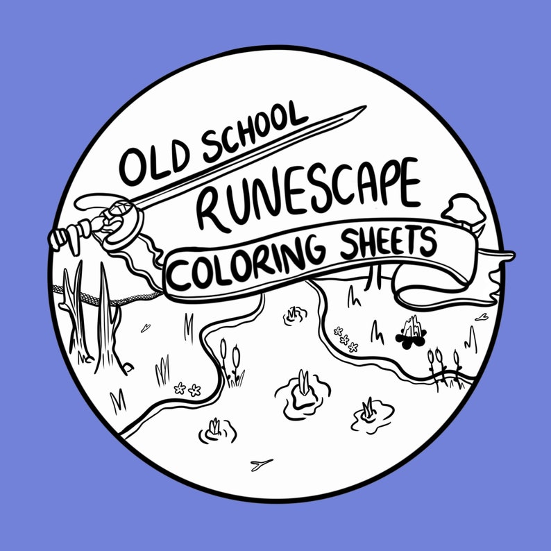 Runescape Coloring Sheets - 8 Printable Pages! - Etsy
