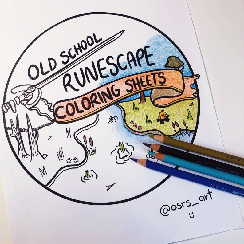 Runescape Coloring Sheets - 8 Printable Pages! - Etsy
