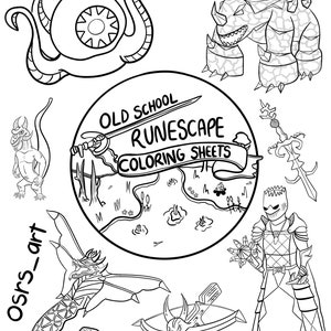 Runescape Coloring Sheets - 8 Printable Pages! - Etsy