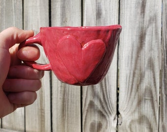 Red Heart Mug | Etsy