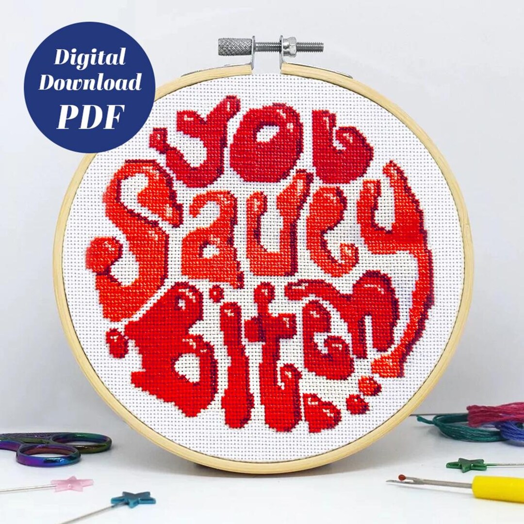 Funny, Rude, Slogan Cross Stitch Pattern (digital Format - PDF) Fun You ...