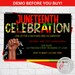 Juneteenth Party Invite, Personalized Juneteenth Invitations, Printable ...