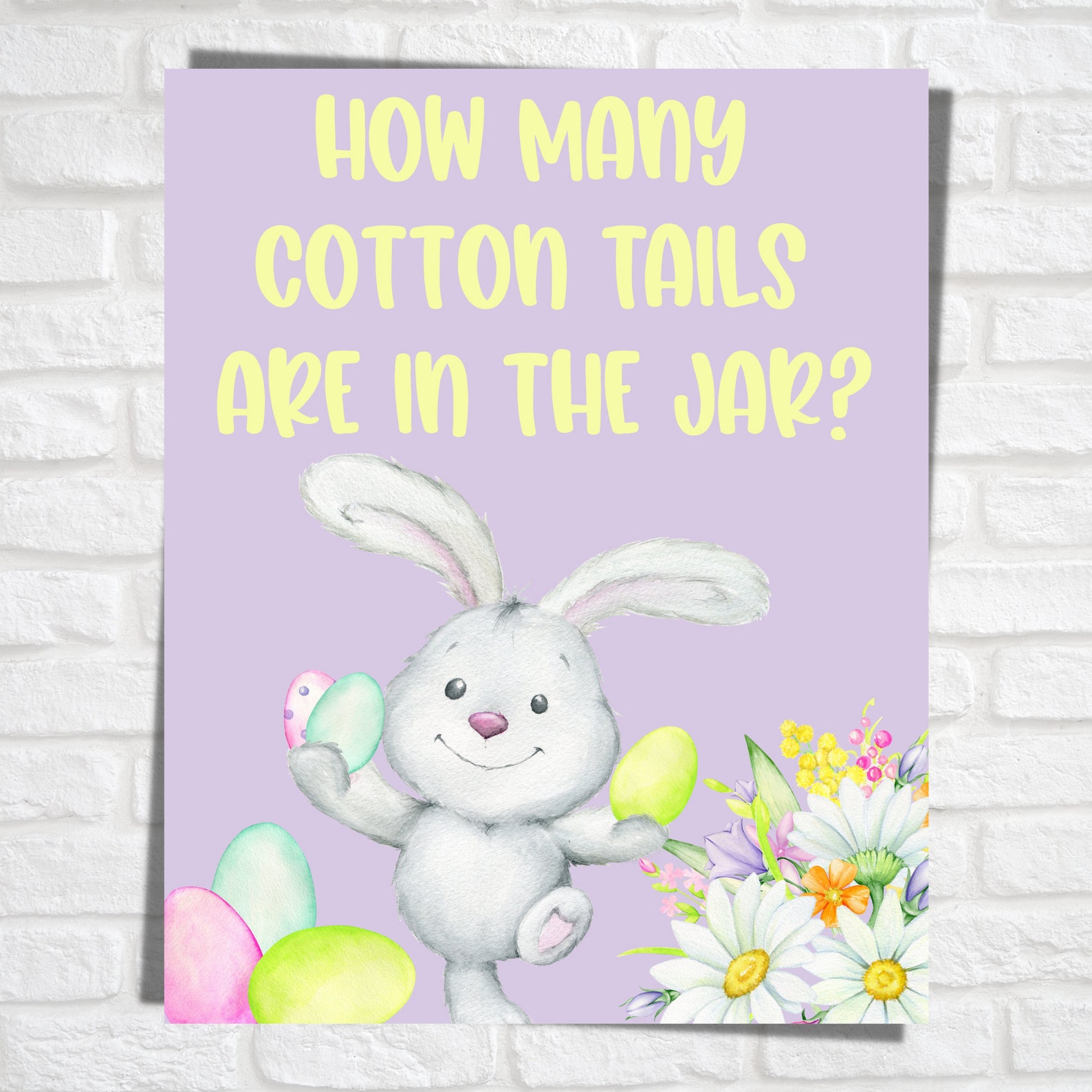Guess How Many Cotton Tails, Easter Guess How Many, Easter Game, Easter ...