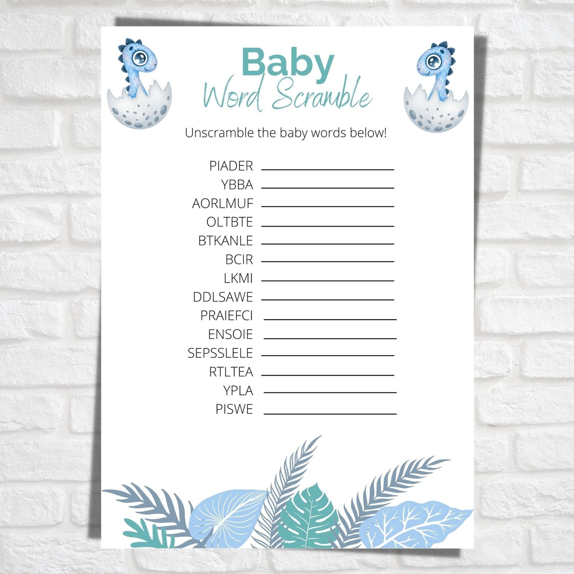 Dragon Baby Shower Game Bundle, Baby Dragon Shower, Baby Dragon ...