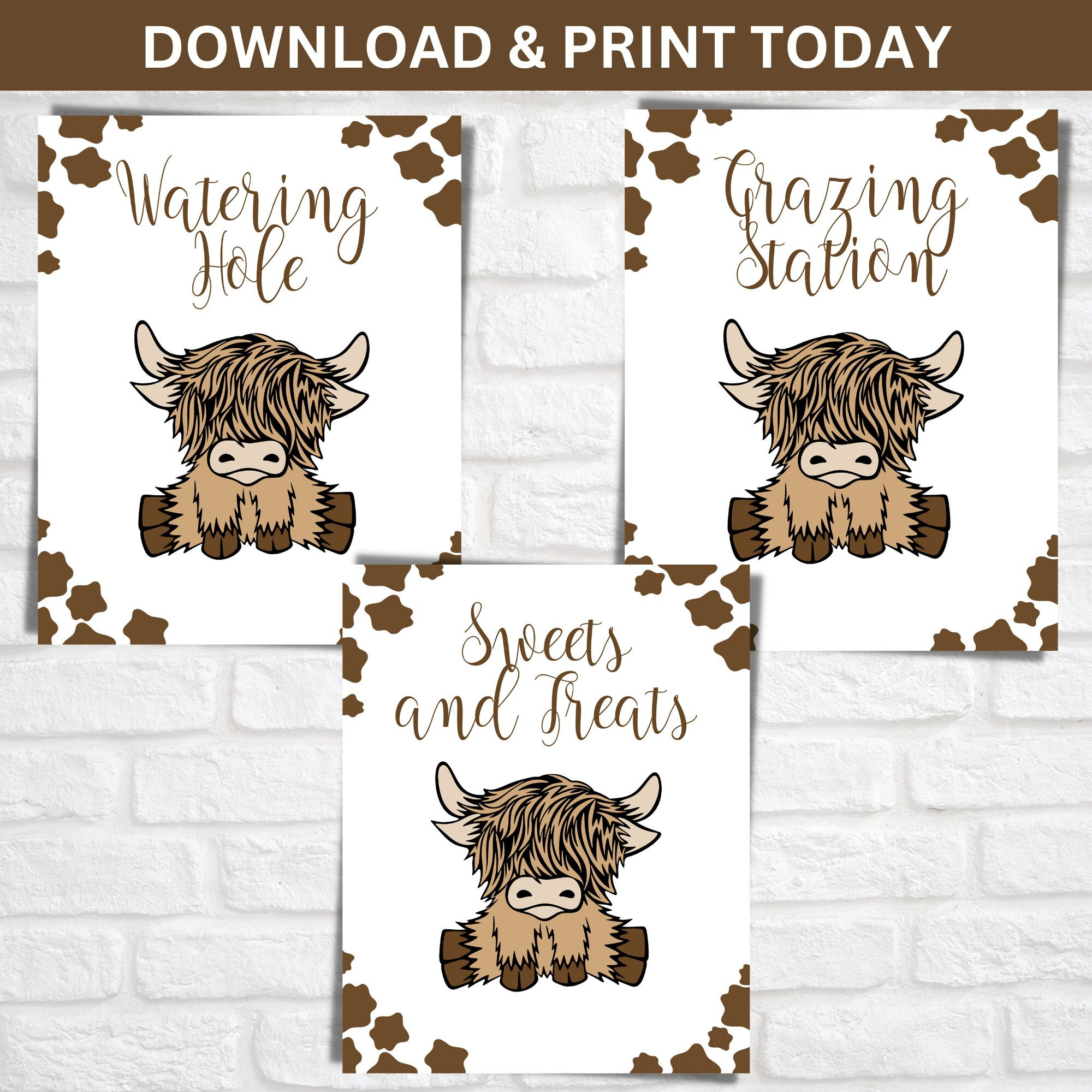 Grazing Station Food Sign, Sweets and Treats Table Sign, Watering Hole ...