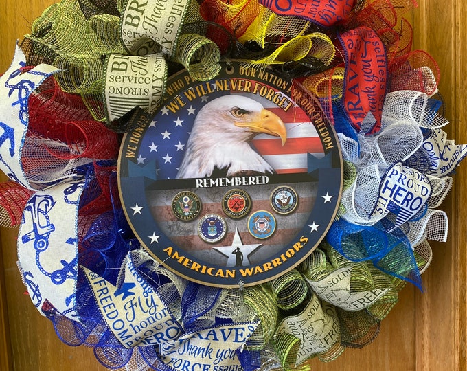 Veteran Military All Branches Deployment Gift Patriotic Decor Military ...