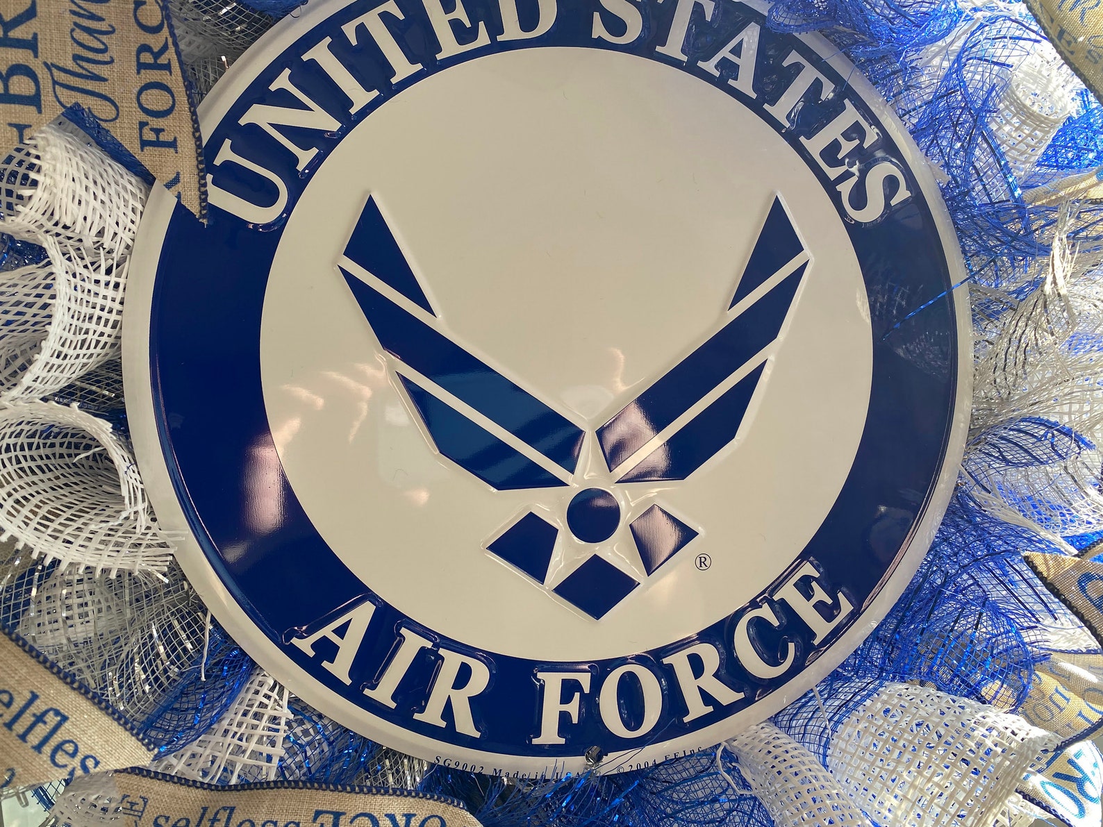 Air Force Wreath Air Force Plaque Strong Support Our Troops | Etsy