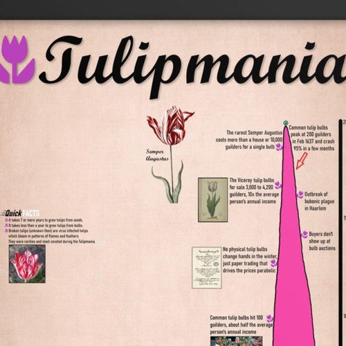 The 1637 Tulipmania ART PRINT Tulipmania Poster Wall Street - Etsy