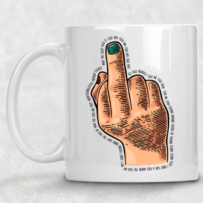 Middle Finger Meanings Mug Funny Coffee Cup Adult Gift for Her - Etsy
