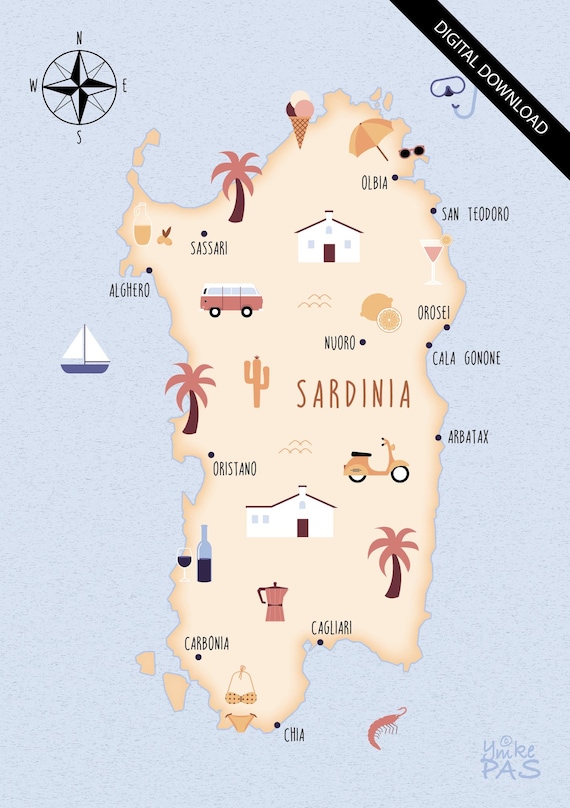Tourist Map Of Sardinia