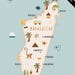 Illustrated Map of Madagascar Art Print Poster Travel Map Digital ...
