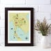 Illustrated Map of Thailand Art Print Poster Travel Map Digital ...