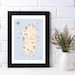 Illustrated Map of Sardinia Art Print Poster Travel Map Digital ...