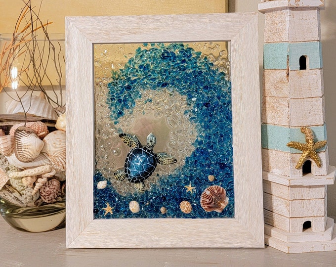 Sea Turtle Beach Decor, Wall Decor, Coastal Farmhouse. Ocean Wall Art ...