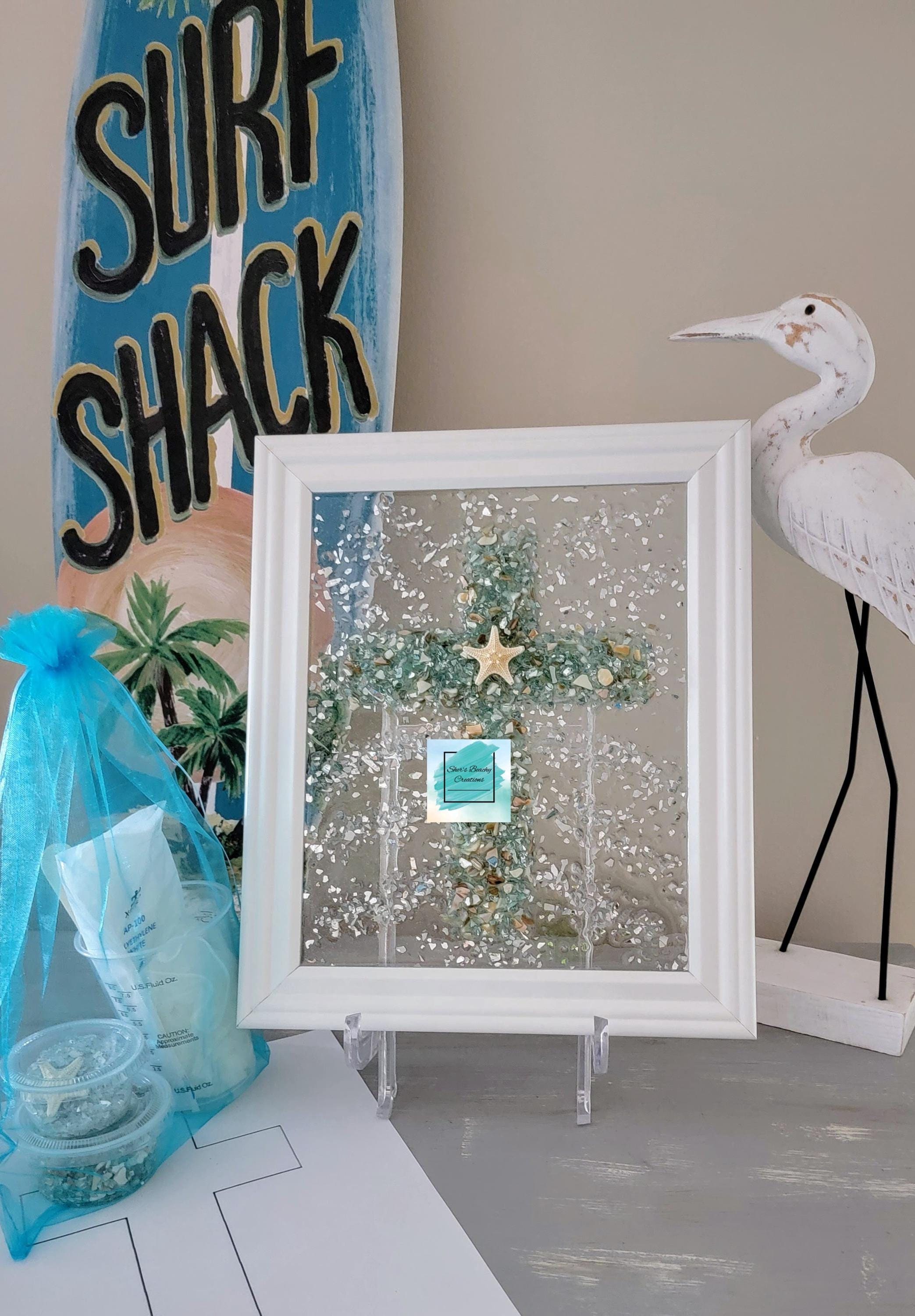DIY Resin Art Kit: Glass Cross, Shell Crafting Gift - Etsy