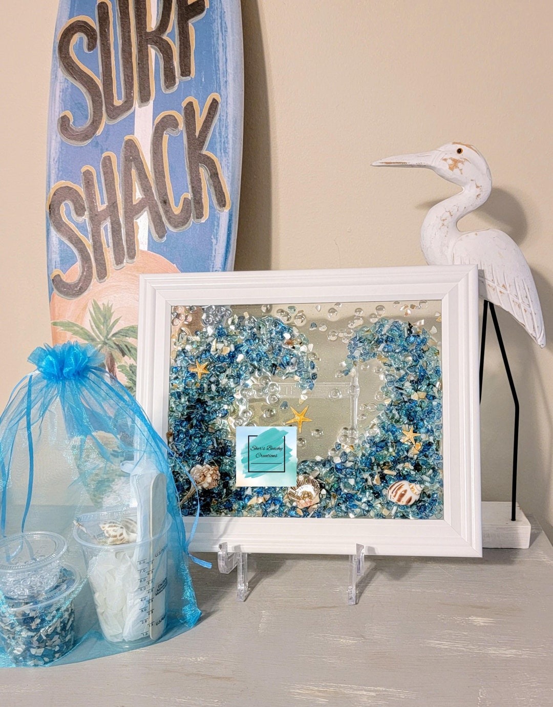 Kit, Do It Yourself (DIY) Resin Art Kit, Shell Project, Shell Art ...