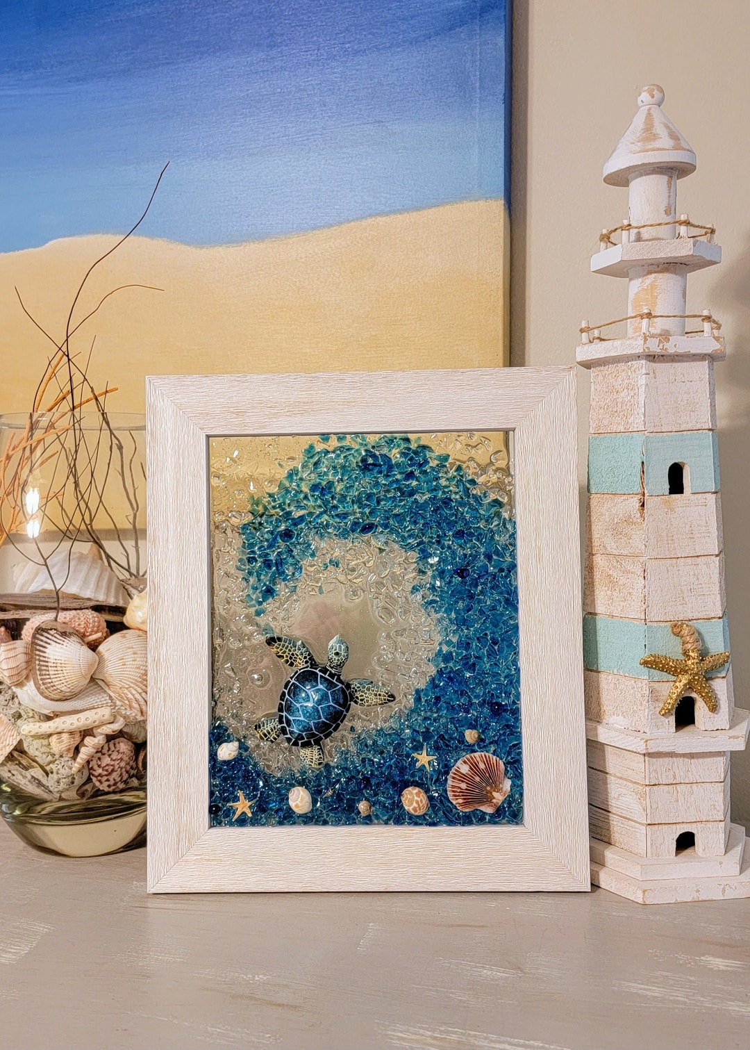Sea Turtle Beach Decor, Wall Decor, Coastal Farmhouse. Ocean Wall Art ...