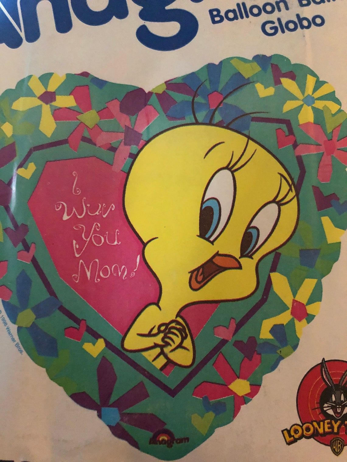 Tweety Bird 18 Balloon Tweety Bird I Wuv You Mom - Etsy UK