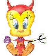 Tweety Bird Full Body Shape 30" Balloon, Widdle Devil Balloon, Tweety ...