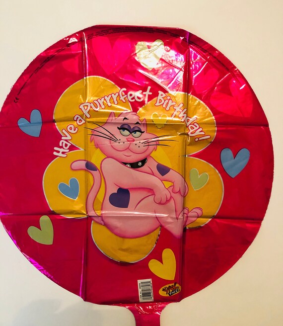 Cat Birthday 18 Balloon Pink Cat Balloon Cat Balloon - Etsy