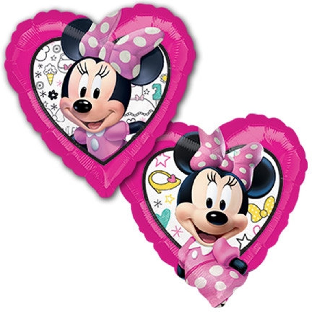 Minnie Mouse Heart Shaped 18 Happy Helper With 2 Unique Sides, Minnie ...