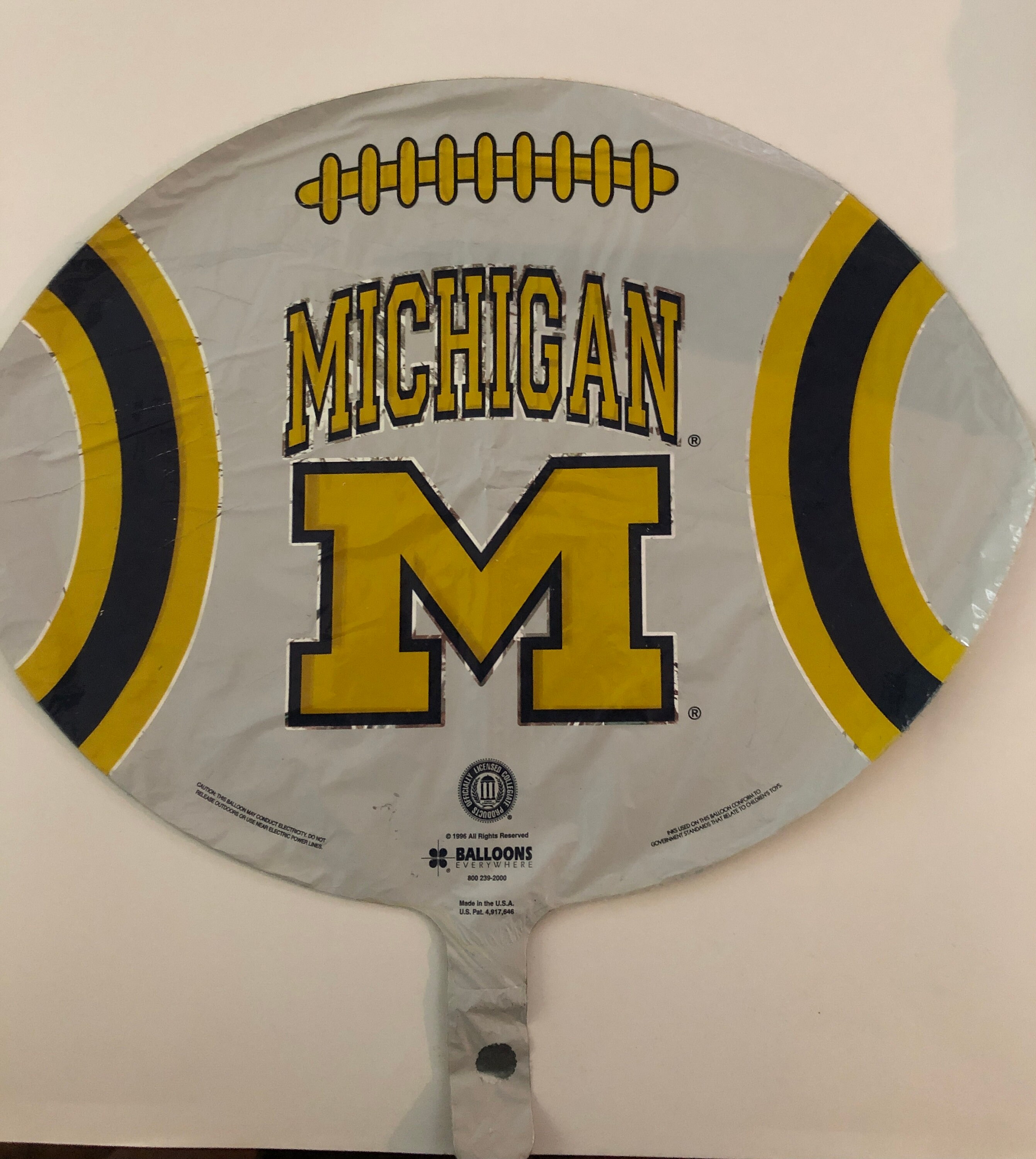 Michigan Football 18" Balloon, Football Mylar Balloon - Etsy