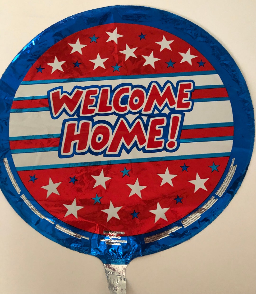 Welcome Home Balloon Red, White and Blue 18". Great for Centerpieces - Etsy
