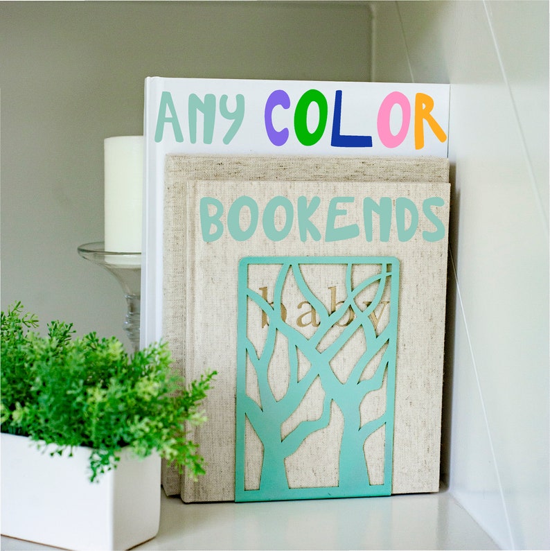 Sage Green Bookends: Modern Geometric Iron Book Ends - Pair - Etsy