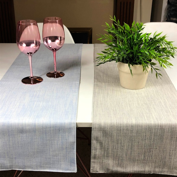 Grey Table Runner - Etsy UK