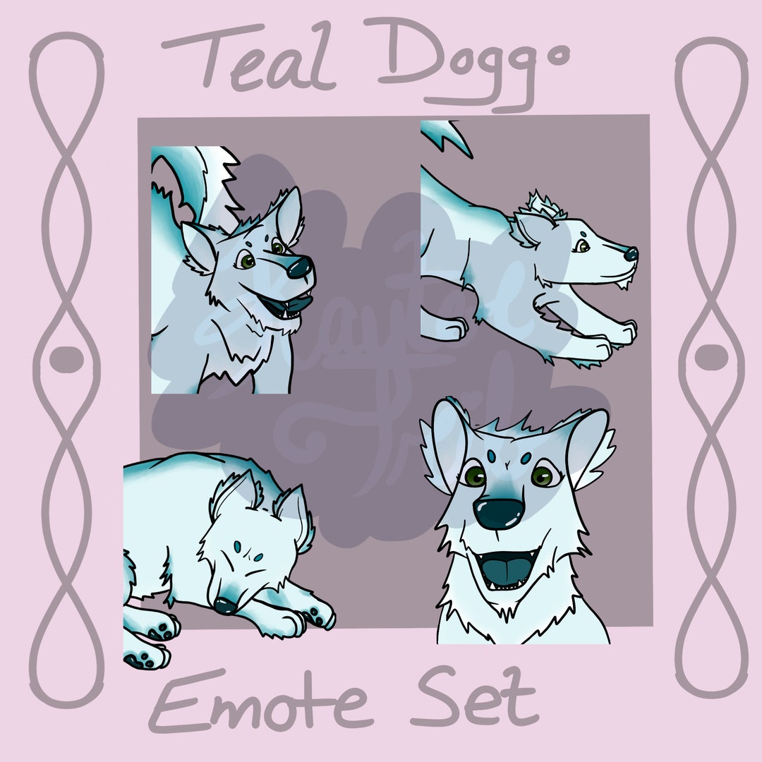 TEAL DOGGO - Emote for Twitch/ Discord - Etsy