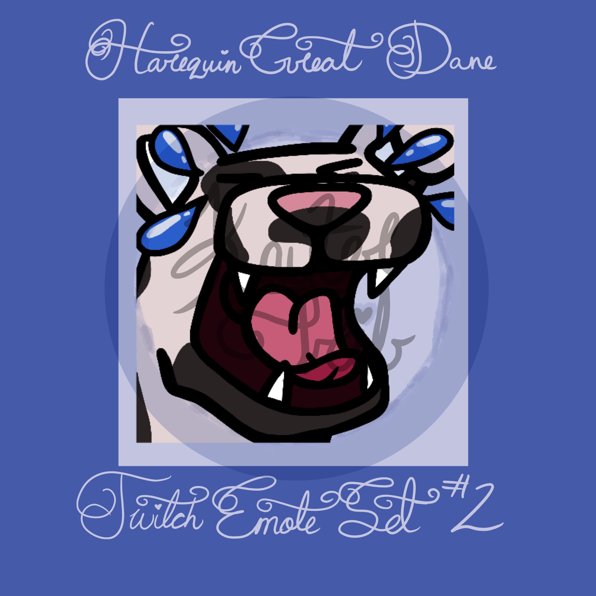 Harlequin Great Dane #2 - Emote Set for Twitch/ Discord - Etsy