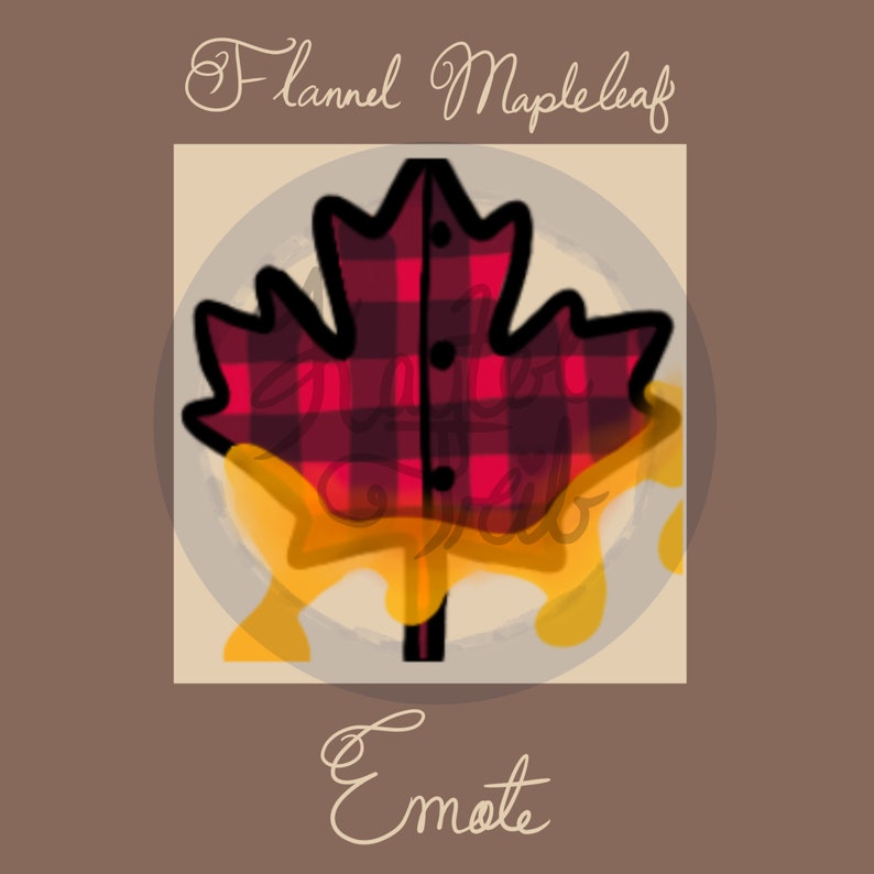 Flannel Maple Leaf -emote for Twitch/ Discord - Etsy