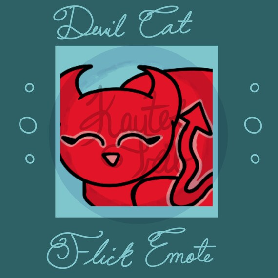 Devil Cat Tail Flick Animated Emote for Twitch/ Discord | Etsy