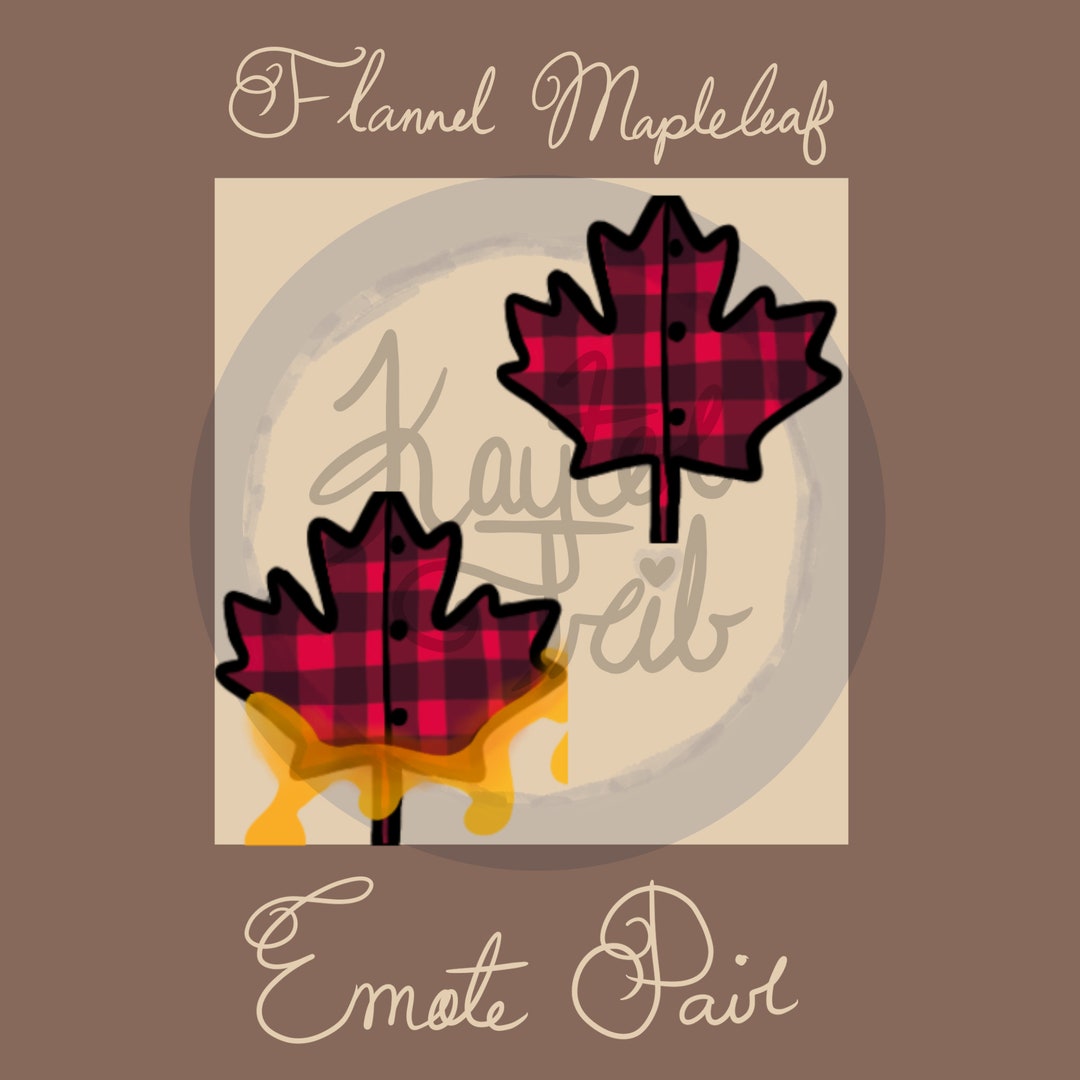 Flannel Maple Leaf -emote for Twitch/ Discord - Etsy