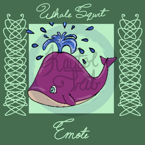 Pink Whale emote for Twitch/ Discord | Etsy