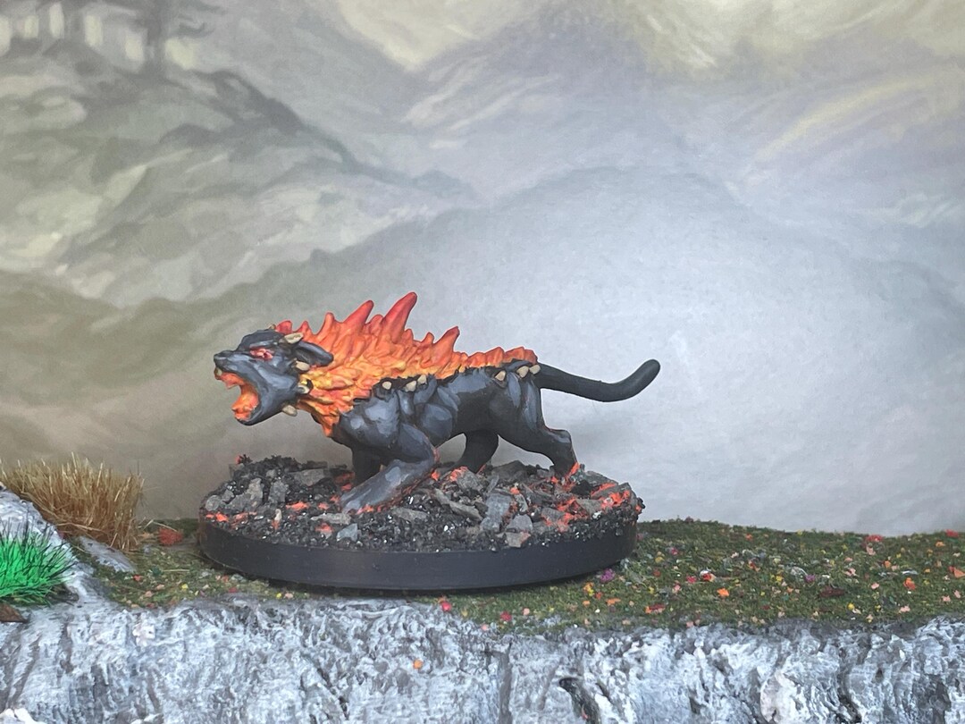 Devil Hound, Hellish Hound, Flaming Dog [quickpaint] - Painted ...
