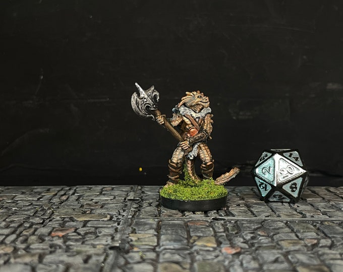 Copper Dragonborn Barbarian - Painted Miniature - D&D - Frostgrave ...