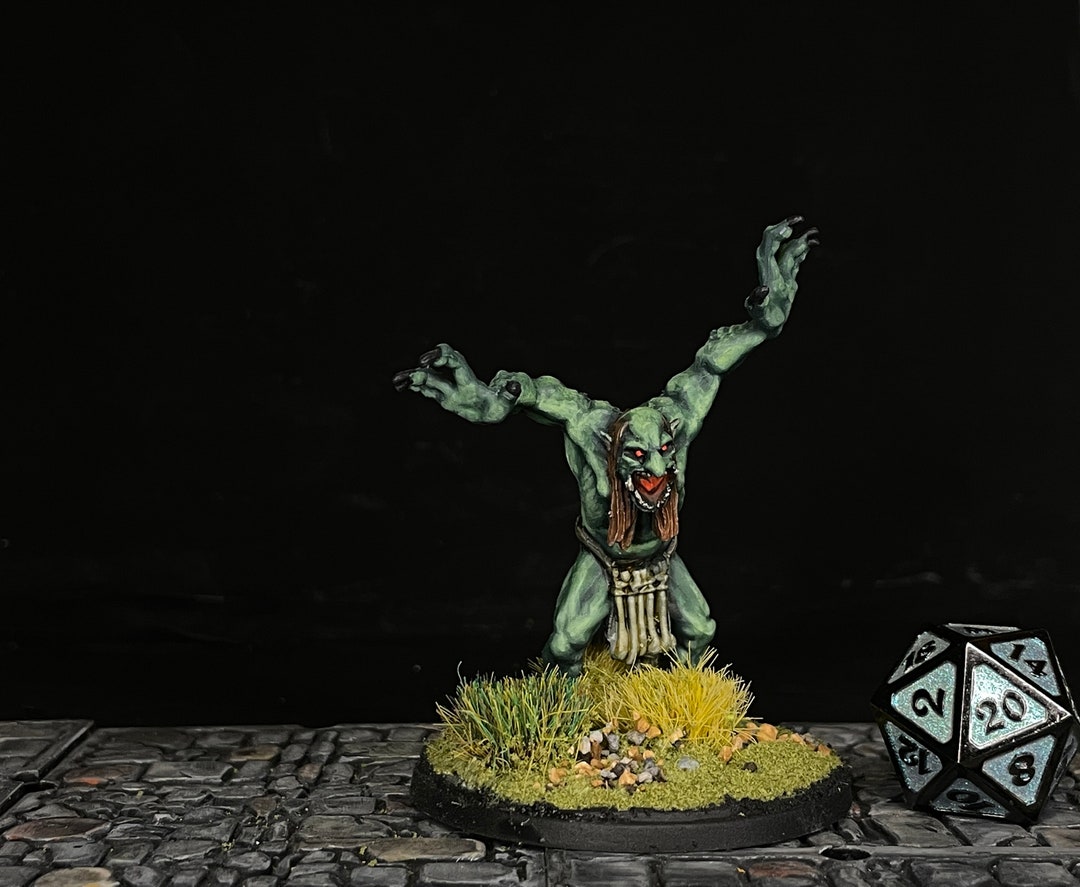 Troll [unarmed] - Painted Miniature - D&D - Frostgrave - Pathfinder ...