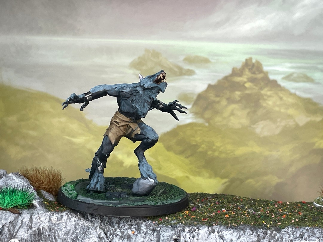 Large Werewolf, Alpha Werewolf Painted Miniature D&D Frostgrave ...