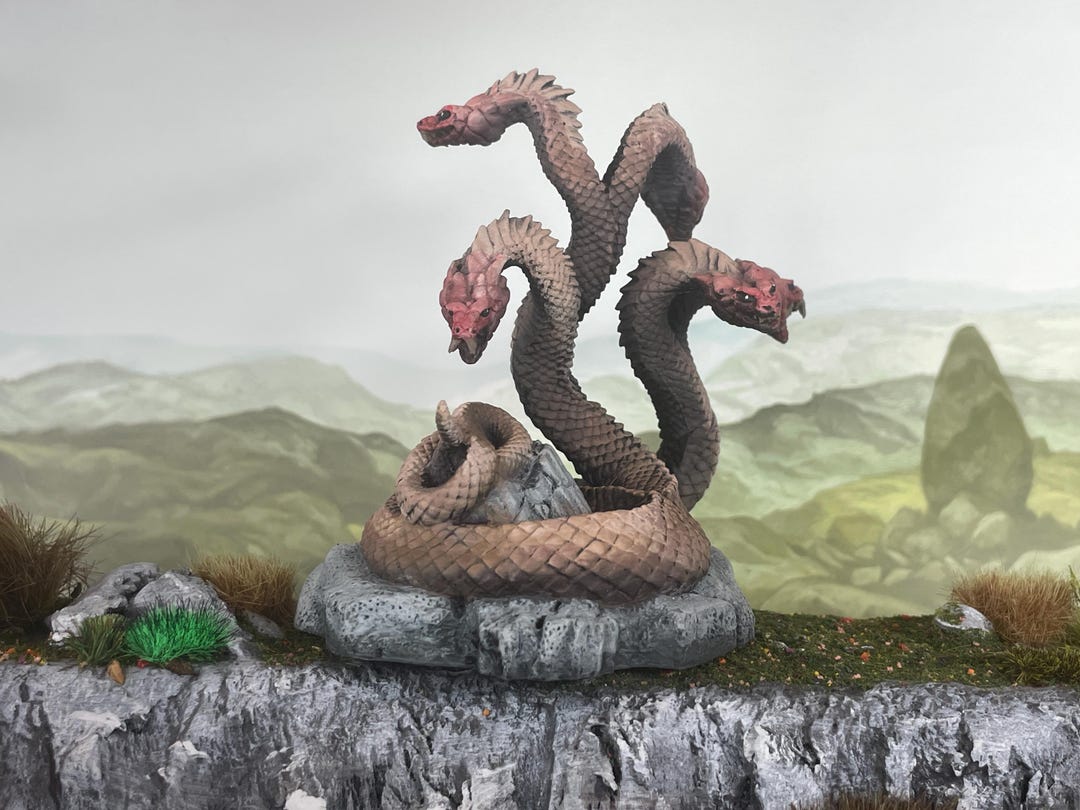 Hydra, Five Headed Serpent Painted Miniature D&D Frostgrave Pathfinder ...