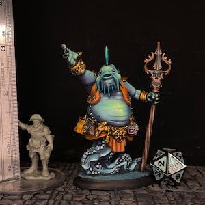 Water Genie, Water Scion, Water Elemental - Painted Miniature - D&D ...