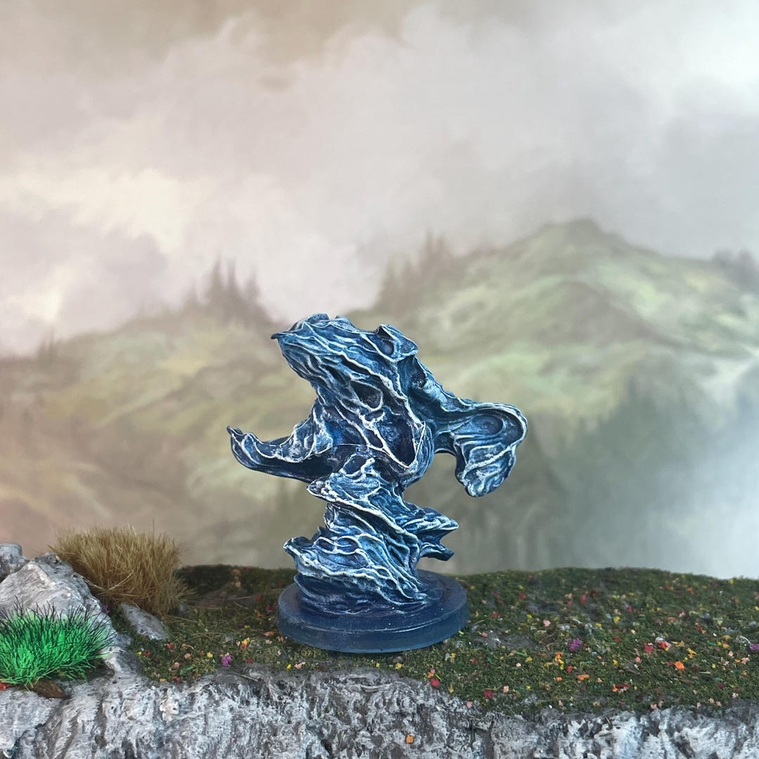 PRACTICE MINI Small Water Elemental, Air Elemental Painted Miniature D ...