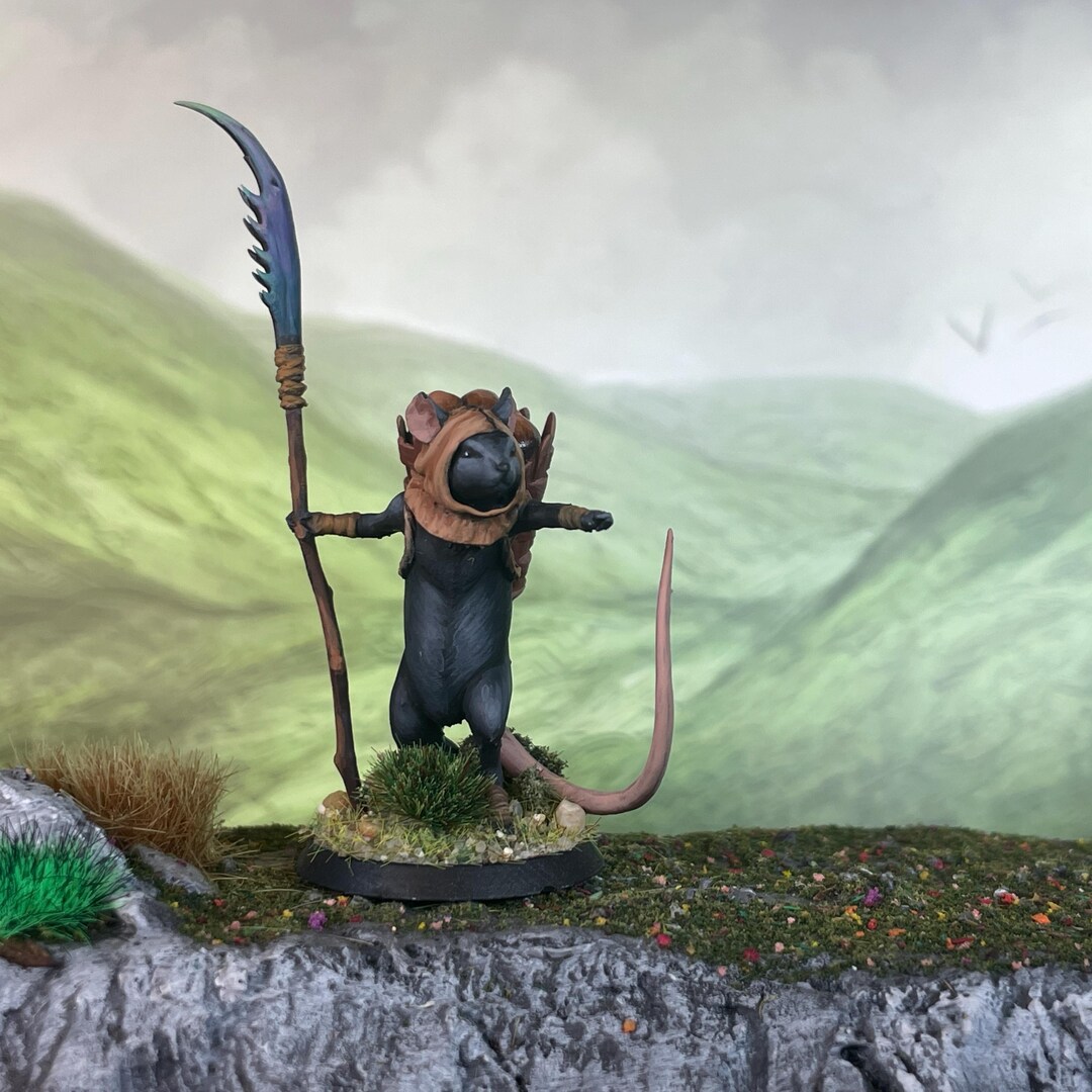 Mousefolk Farmer - Painted Miniature - D&D - Frostgrave - Pathfinder ...