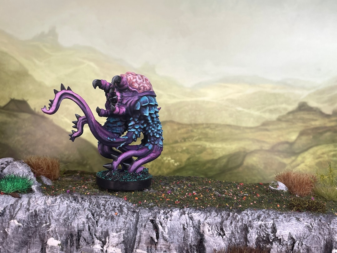Brain Squid, Tentacle Brain, Tentacle Monster, Brain Monster, Underdark Monster - Painted ...