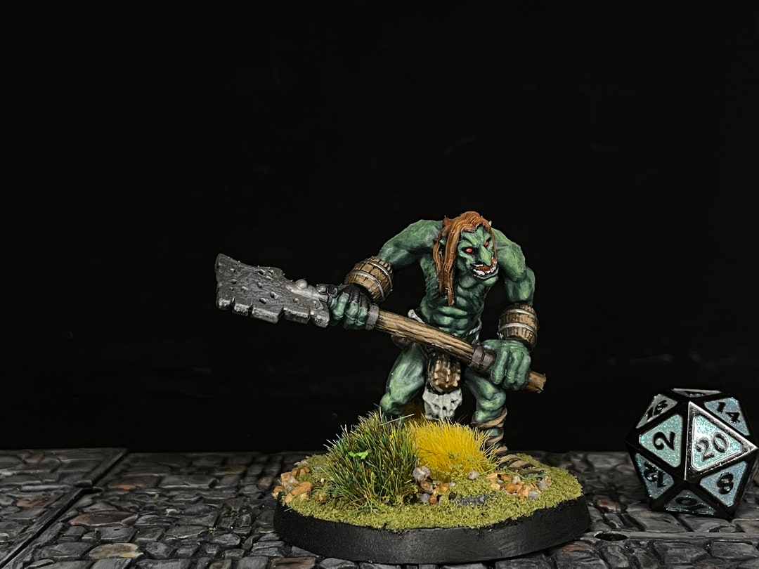 Troll [axe] - Painted Miniature - D&D - Frostgrave - Pathfinder - RPG ...