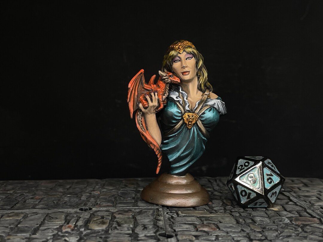 Mage With Familiar, Warlock With Familiar Bust, Statue, Bookshelf ...