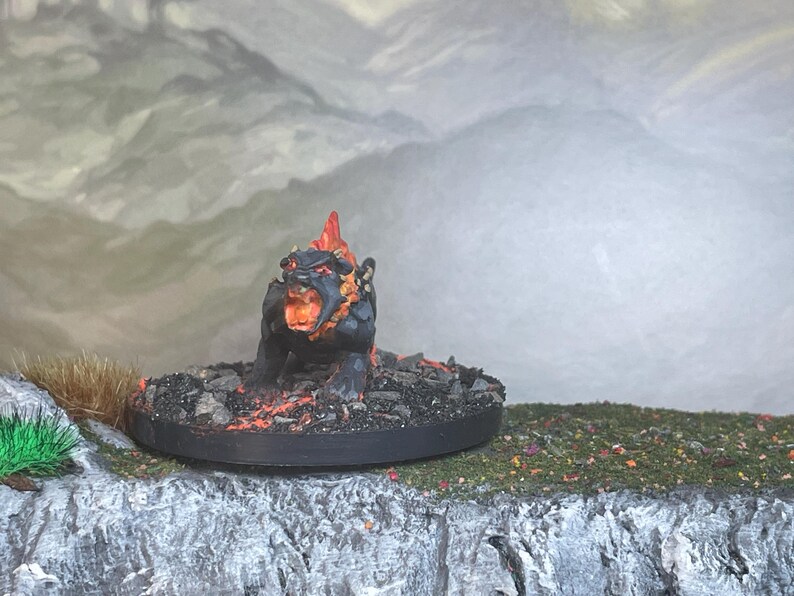 Devil Hound, Hellish Hound, Flaming Dog [quickpaint] - Painted ...