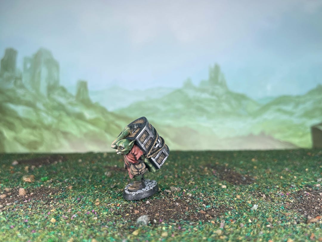 Goblin Henchman Carrying Chest - Painted Miniature - D&D - Frostgrave ...
