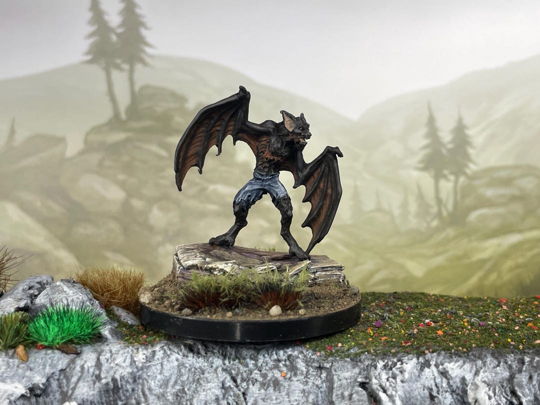 Werebat, Giant Bat Man metal Painted Miniature D&D Frostgrave ...