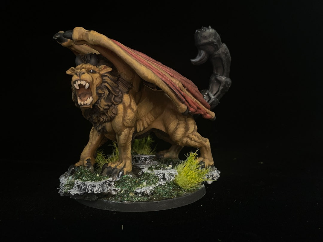 Manticore, Aberration, Large Monster Painted Miniature D&D Frostgrave ...